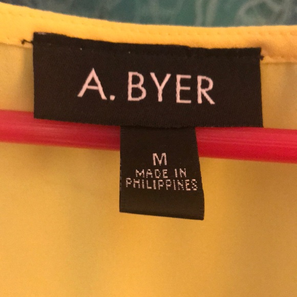 A. Byer | Tops | Yellow Silkyflowy Tank | Poshmark